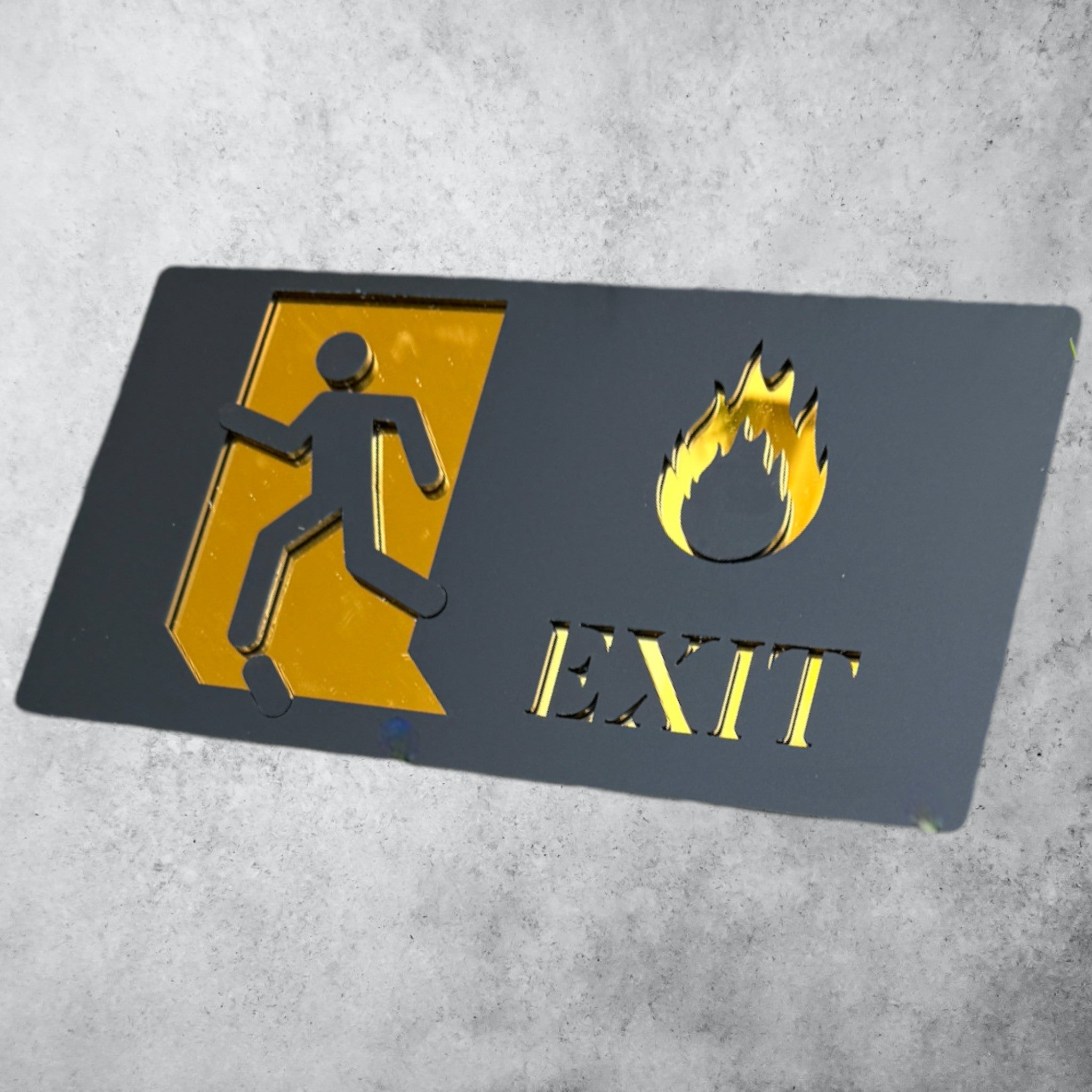 EXIT , Black Matt Sign – Usigna