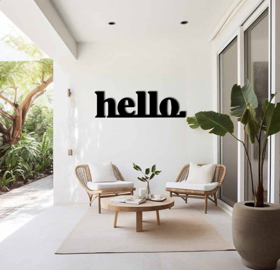 Hello , Metal Sign – Usigna