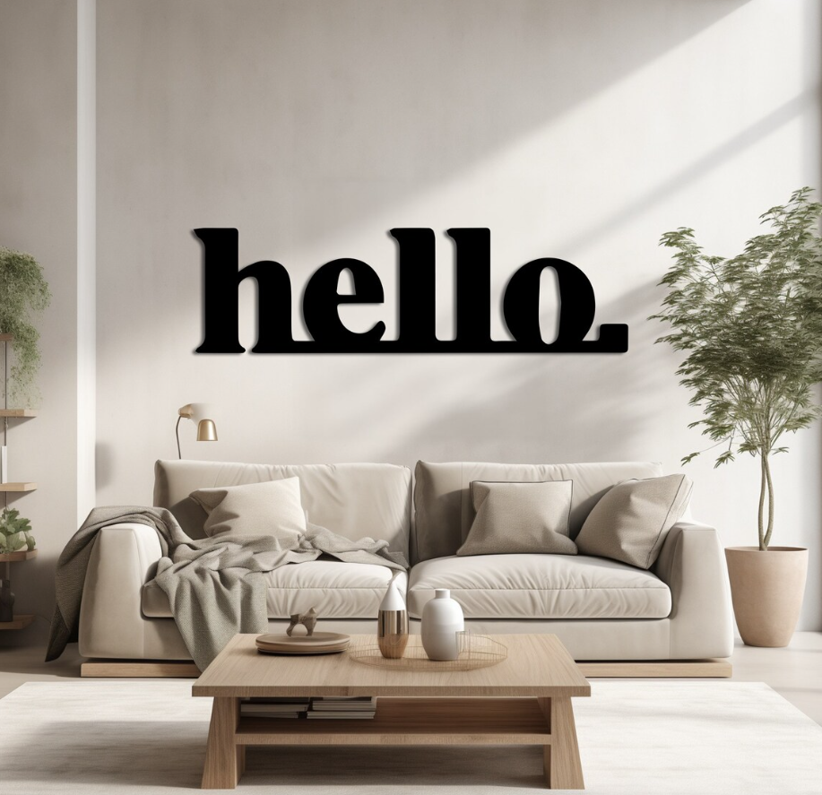 Hello , Metal Sign – Usigna